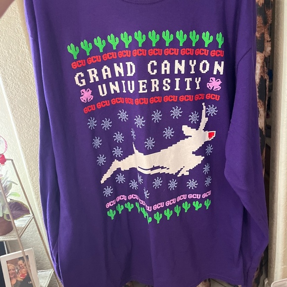 Gildan | Shirts | Gcu Christmas Long Sleeve Tshirt | Poshmark